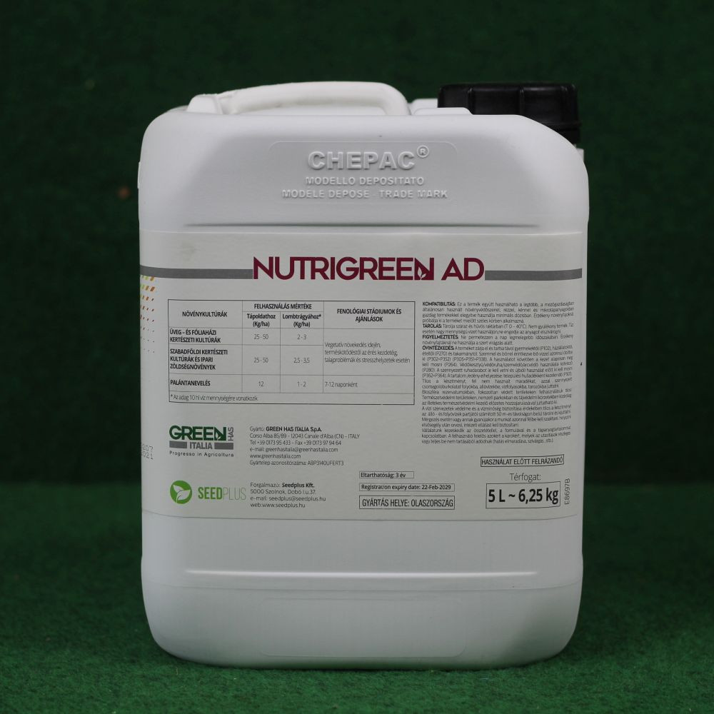 Green Nutrigreen AD - 5 liter - Profi kertészek, profi webár